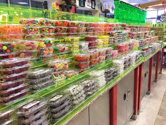 A candy selection so vast, even E.T. would phone home just to brag about his sugar haul.