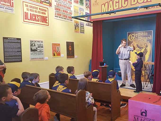 The museum's intimate theater space lets visitors experience magic shows just like audiences did a century ago, minus the cigar smoke.