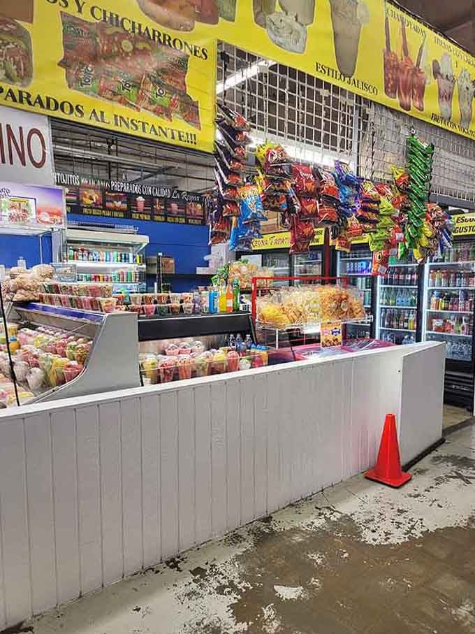 Fresh fruit cups and authentic snacks await, because shopping on an empty stomach is nobody's idea of smart planning.