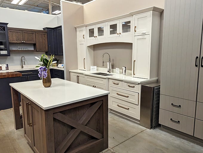 Custom kitchen displays that'll make you want to renovate immediately, or at least daydream about it extensively.