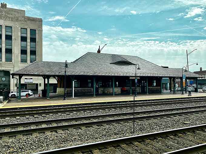 The historic Berwyn Metra depot connects commuters to Chicago while maintaining its classic architectural charm and character.