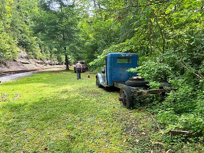 Old trucks at Blue Heron remind you that these mountains have stories older than your favorite sitcom.