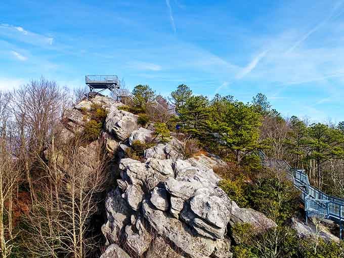 That dramatic rock outcropping proves Virginia's got geological swagger to spare, no question about it.