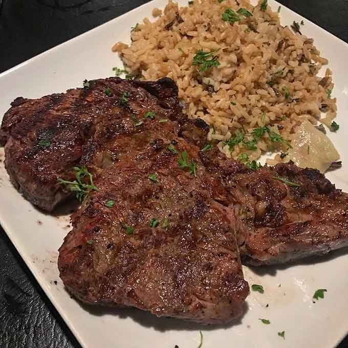This ribeye with wild rice proves that sometimes the simple presentations are the most stunning of all.