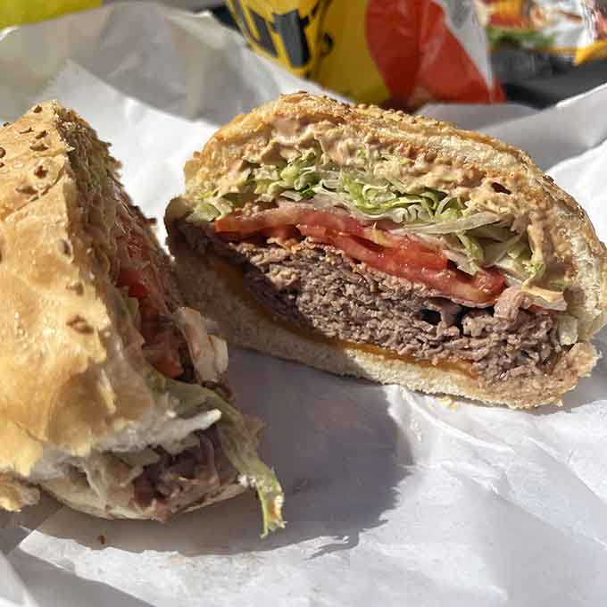 Mike's Roast Beef on seeded bread, because some sandwiches deserve their own fan club and theme song.