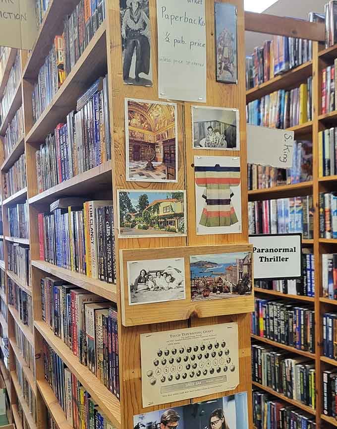 Vintage photographs decorating the shelves, reminding you that books have been changing lives long before screens took over everything.