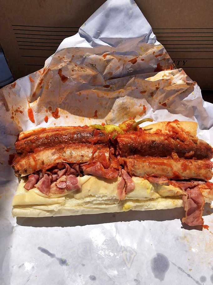 The Belly Buster lives up to its name with layers that would make a skyscraper architect jealous.