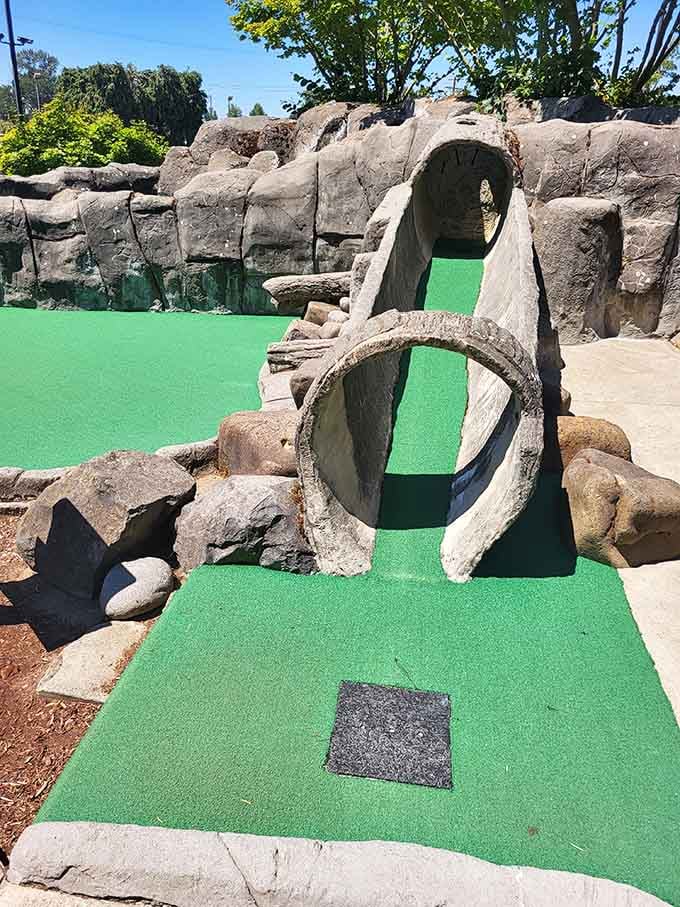 These creative rock tunnels transform ordinary putting into an adventure worthy of Indiana Jones himself.