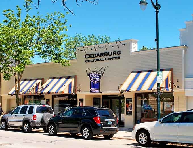 The Cultural Center's striped awnings add a cheerful pop to downtown like sprinkles on already excellent ice cream.
