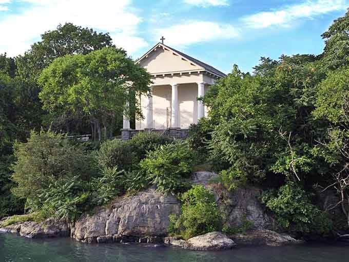 The Chapel Restoration perches above town like a postcard waiting to happen, peaceful and picture-perfect.