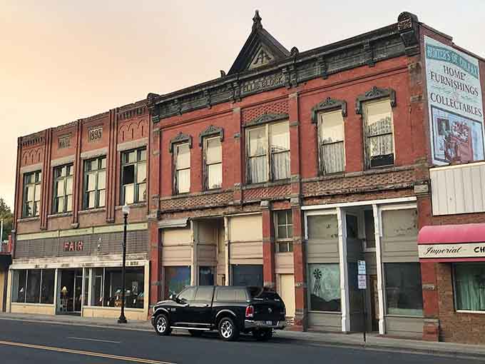 The ornate brickwork on these old buildings puts modern architecture's minimalism to shame, doesn't it?