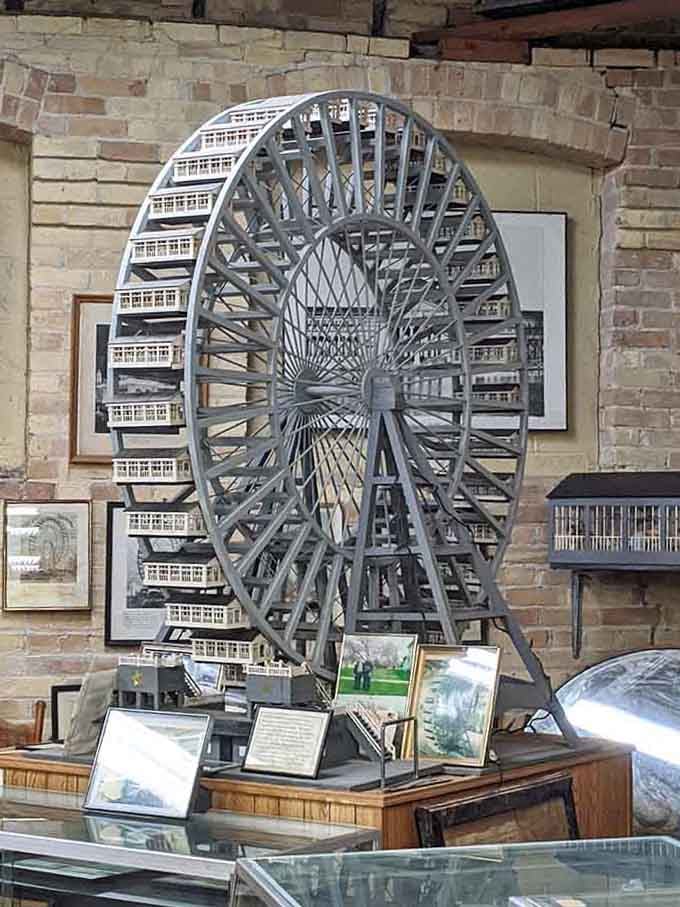 This intricate Ferris wheel model captures the magic of county fairs without the questionable carnival food aftermath.