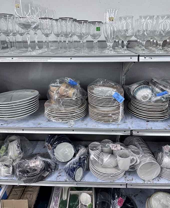 Wine glasses and dinner plates stacked like edible architecture, ready to host your next dinner party in style.