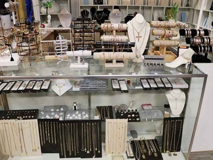 This jewelry display sparkles with enough options to make accessorizing feel less like a chore and more like a treasure hunt.