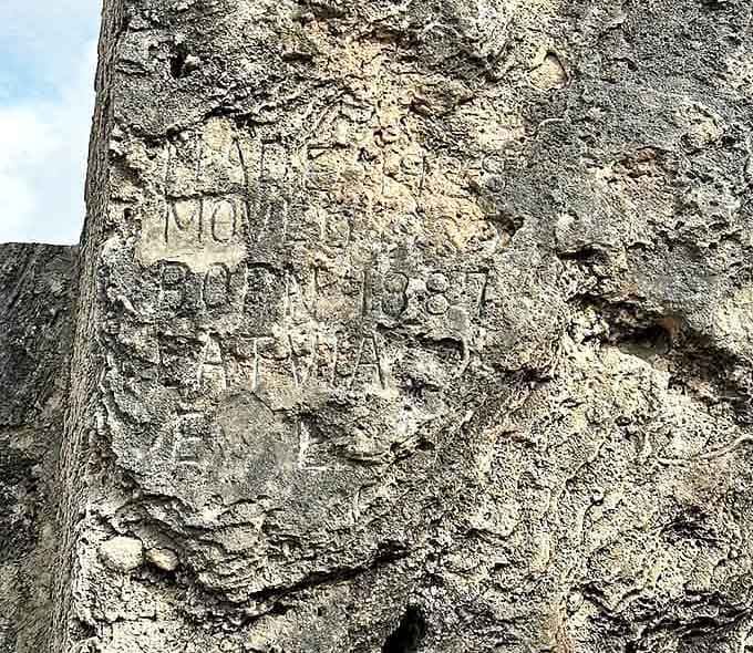 Edward carved his life story into stone, proving that some people journal and others create permanent geological records of their feelings.