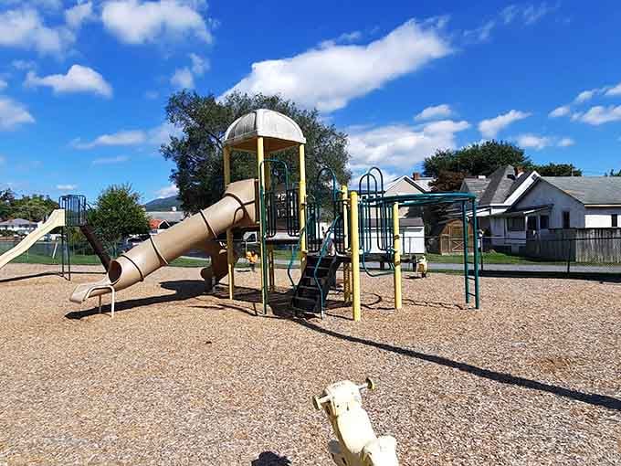 Covington City Park offers playground equipment and green space where families gather without needing a reservation or membership.