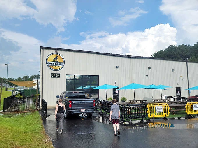 Goat Island Brewing serves up cold ones in a spot that's become the town's favorite gathering place.