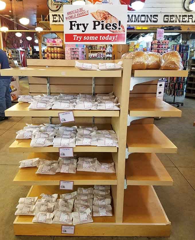 Fresh fry pies wait under that tempting sign, ready to become your new favorite reason to visit.