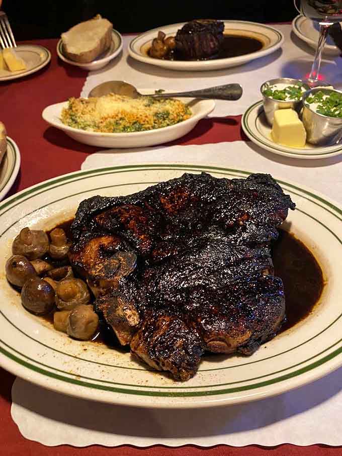 The porterhouse: for people who refuse to choose between strip and tenderloin, bless their hearts.