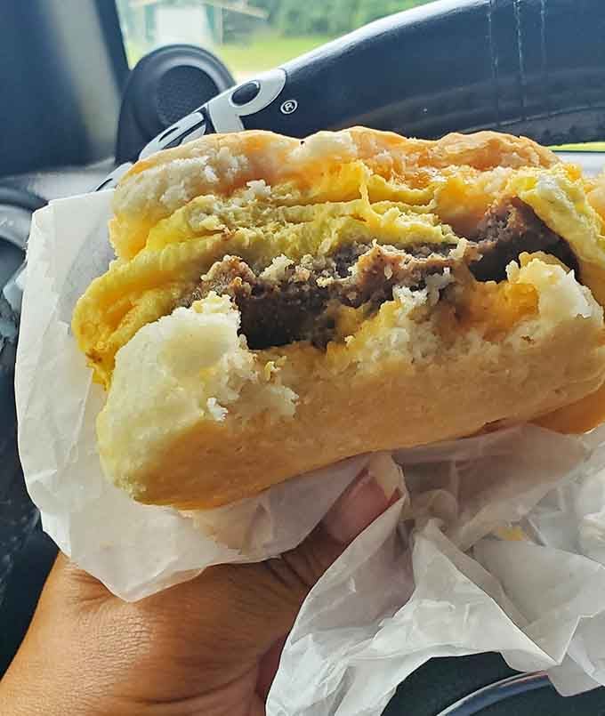 That sausage, egg, and cheese combo shows why some people set alarms just to eat here.