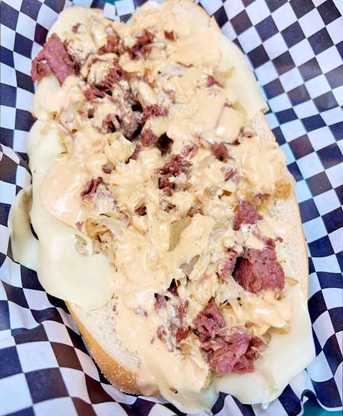 Golden melted cheese cascades over tender meat in this beauty that's worth every single calorie.