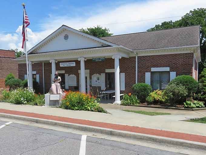 Town Hall's classic brick architecture anchors the community with timeless Southern governmental elegance.