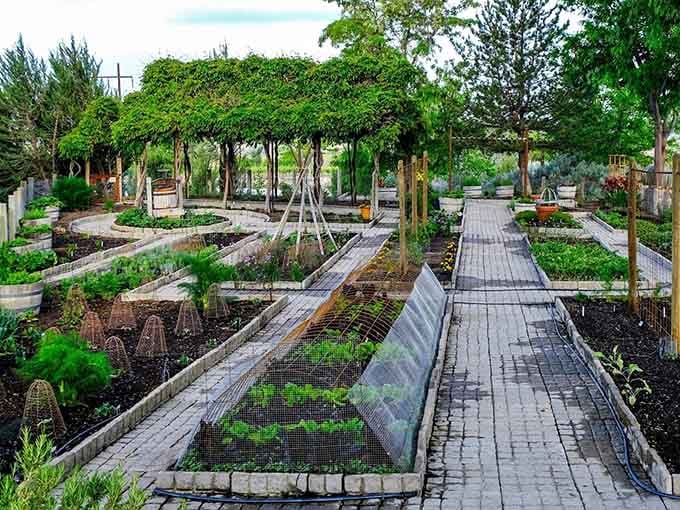They take farm-to-table seriously here, growing ingredients steps away from where you'll enjoy them.
