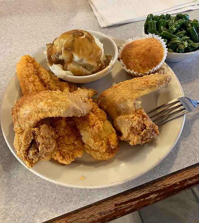 Fried catfish with a golden crust that stays crispy longer than your New Year's resolutions ever did.