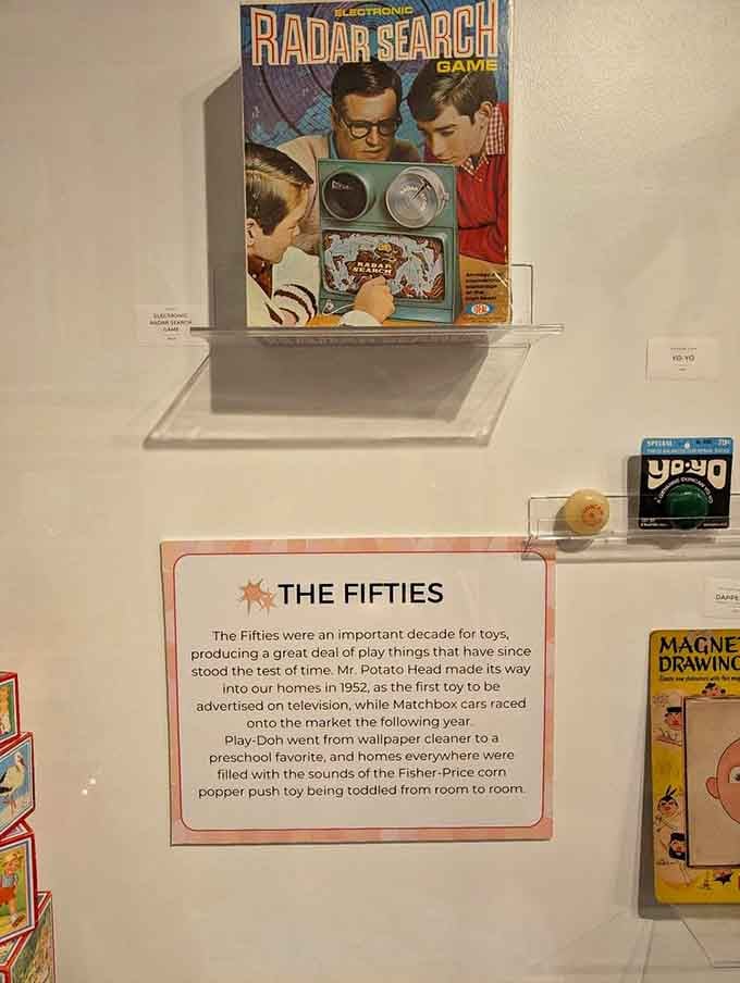 The Fifties gave us Mr. Potato Head and Play-Doh, because apparently wallpaper cleaner makes excellent creative material.