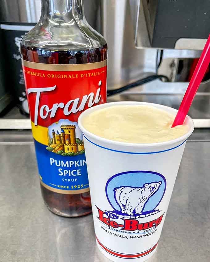 Pumpkin spice isn't just for fall anymore when you're sipping it through a straw at this legendary spot.