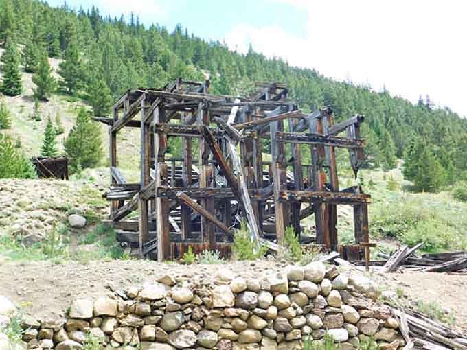 This mining headframe has seen better days, but haven't we all after a particularly rough Colorado winter?
