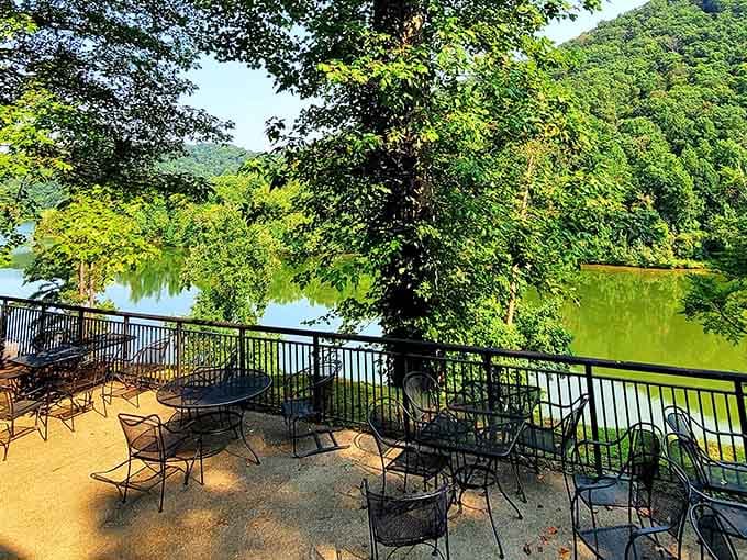 Lakeside dining where the view competes with your meal for attention and honestly, it's a tie.