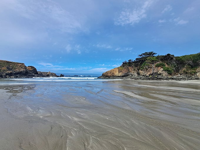 Rocky outcrops and endless ocean views – California's coast doing what it does best, minus the crowds.
