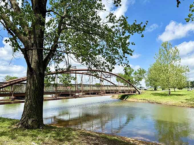 That arched bridge isn't just functional. It's the kind of thing that makes you stop and take a photo.