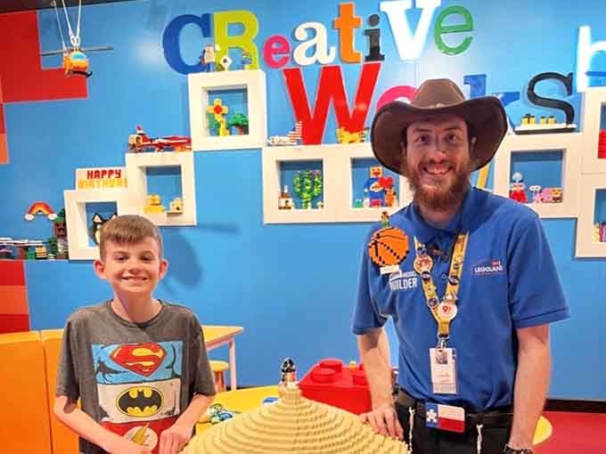 Creative Workshop walls showcase tiny masterpieces while friendly staff help unlock your inner Master Builder potential.