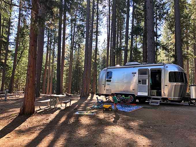 That Airstream gleaming among the trees is basically glamping goals&mdash;camping with style and zero regrets about comfort.