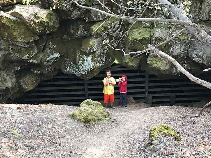 This gated barrier protects delicate cave features while reminding visitors that nature's artwork deserves our utmost respect.