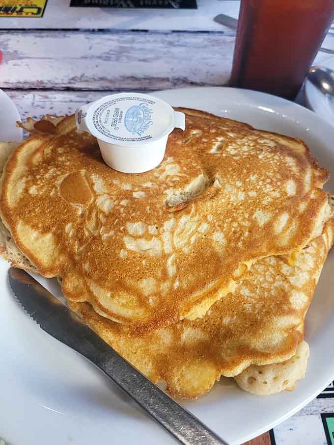 Pancakes so fluffy they could double as pillows, the breakfast of champions who know what's good in life.