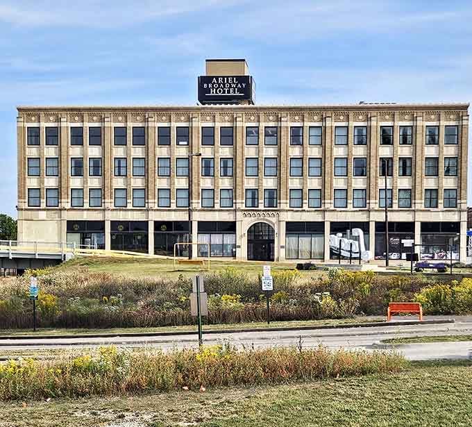 The Ariel Broadway Hotel stands as a testament to Lorain's architectural past, watching over downtown's revival.