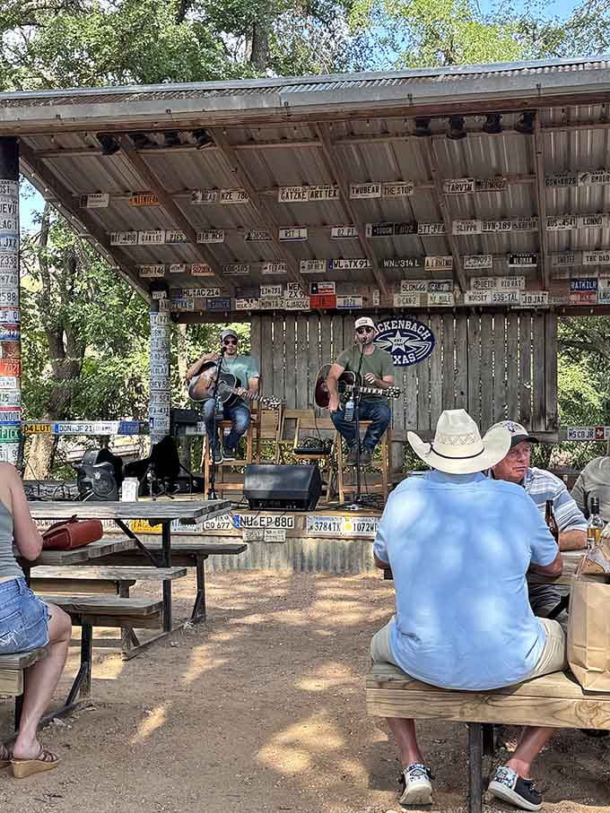 Live music flows as naturally as conversation here, turning any afternoon into an unforgettable Hill Country experience.