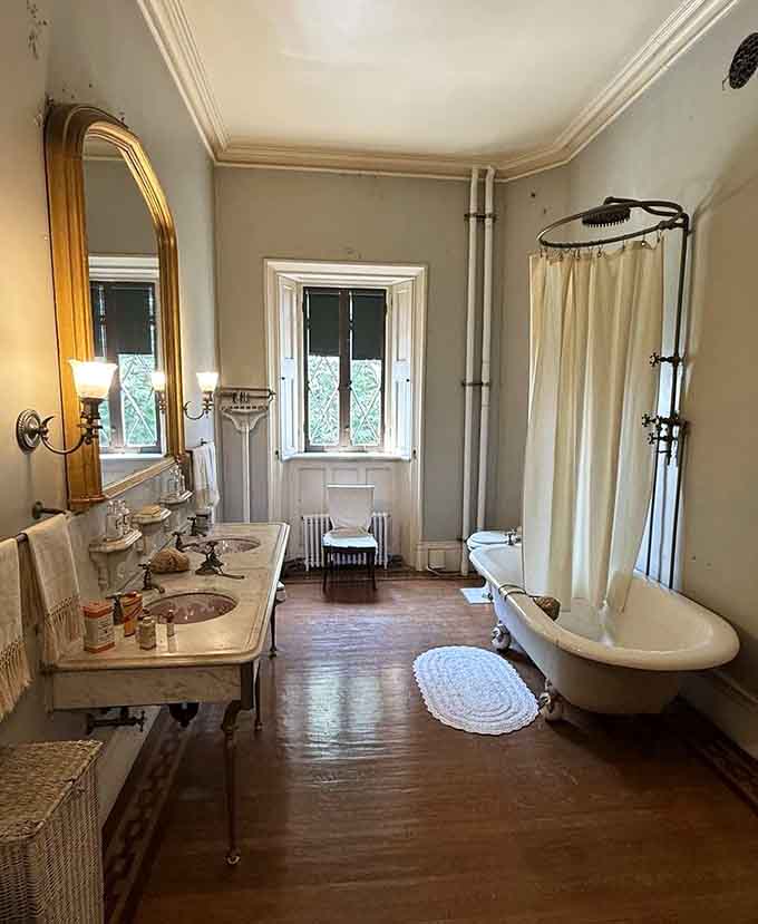 When your bathroom is bigger than a studio apartment and features a clawfoot tub fit for royalty.