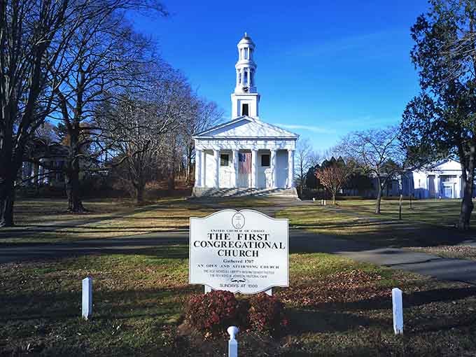 The First Congregational Church's steeple has been pointing heavenward since before your great-great-grandparents were even a twinkle.