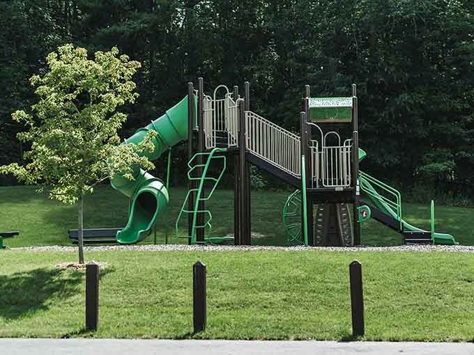 Because even cave explorers need somewhere for the kids to burn off energy before the underground adventure.