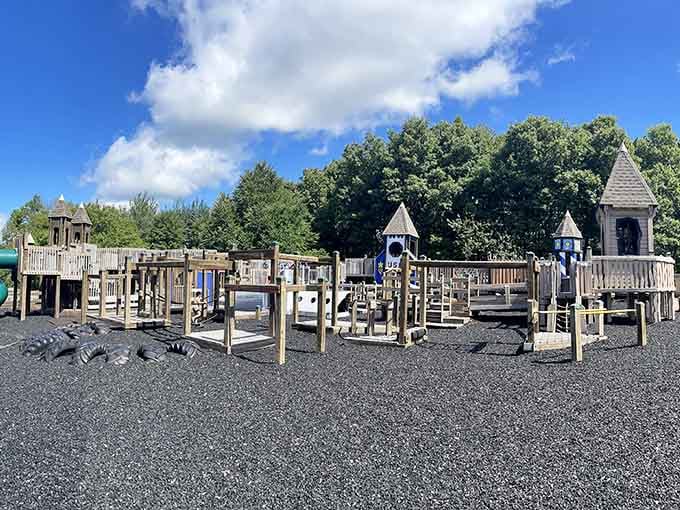 This playground proves that keeping kids entertained doesn't require a theme park admission and second mortgage.