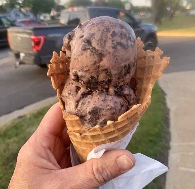 Double chocolate in a waffle cone means you're living your best life, no apologies necessary or expected.