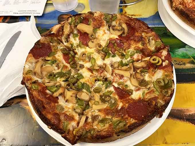 When you can't decide on toppings, go for everything and let the magic happen on your plate.