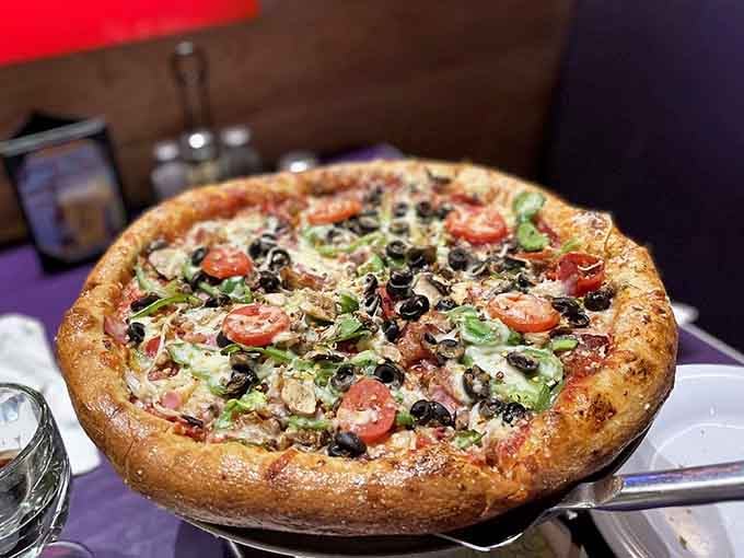 Loaded with toppings and zero regrets, this pie knows exactly what it's doing to your willpower.