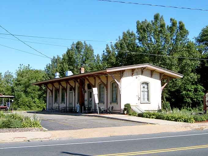The old train station sits quietly, a reminder of when travel meant more than just staring at your phone.