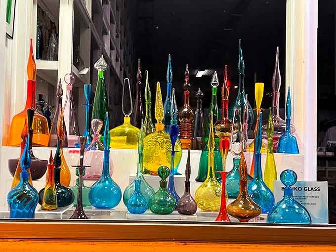 Modern Blenko glass pieces demonstrate that the art of beautiful bottle-making is alive, well, and spectacularly colorful.