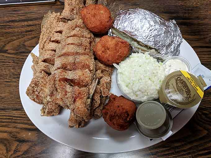 This seafood platter doesn't mess around, delivering enough fried happiness to justify the drive from anywhere in Alabama.